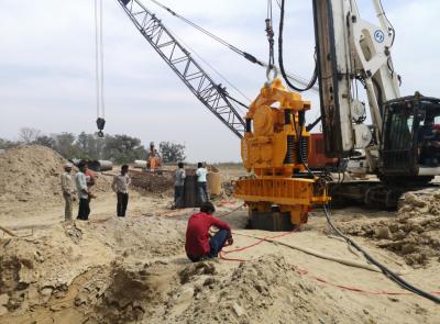 China Custom Pile Driving Equipment Crane Hanging Vibro Hammer Electric for sale