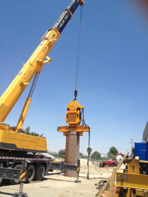 China Sheet Pile Electric Vibro Double Clamp 45kw Excavator Mounted Vibro Hammer for sale