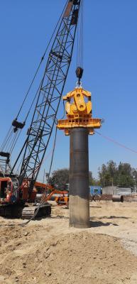 China Concrete Vibratory Pile Driver Pile Hammer Crane Hanging Vibro Hammer Electric for sale