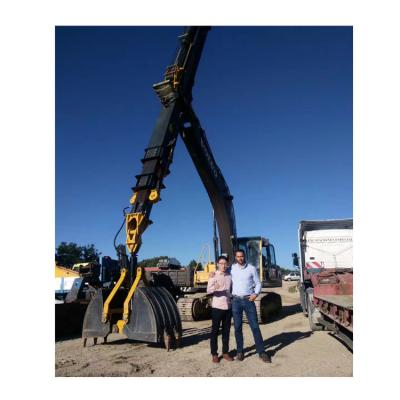 China Smooth Clamshell Telescopic Arm Excavator Powered By Hydraulic Cylinder And Wire Rope System for sale