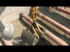 Excavator Telescopic Long Arms With Hydraulic Clamshell Bucket For Foundation