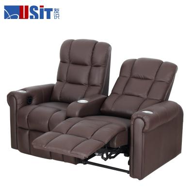 Cina BS5852 VIP Home Theater che mette cuoio a sedere commerciale Sofa With Cup Holder in vendita
