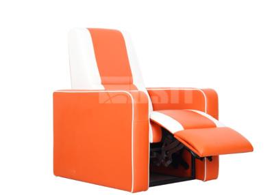 Cina Colore arancio del sofà elettrico di cuoio del Recliner dell'unità di elaborazione con la lampada di lettura per il cinema di VIP in vendita