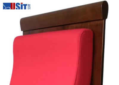 Cina Teatro di legno di qualità superiore della sala che mette colore a sedere rosso con la singola gamba d'acciaio in vendita