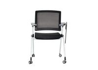 China Executive Mesh Back Foldable Training Office Chair with Movable Wheels 61x46x52cm for sale