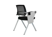 China Commercial Office Training Chairs with W Folding Side Tables Mesh Back Stackable 200pcs MOQ for sale