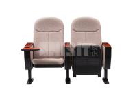 China Solid Wood Auditorium Seating with Writing Tablet 160mm Back Foam for sale
