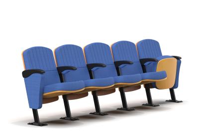 Cina Conferenza di legno Hall Chairs Solid Theater Seat del tessuto del poliestere in vendita