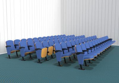 Cina Conferenza di legno Hall Chairs Solid Theater Seat del tessuto del poliestere in vendita