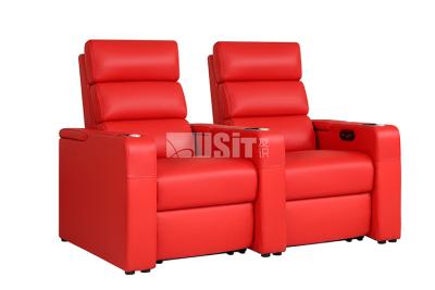 Cina Recliner di Home Theater che mette il sofà a sedere adagiantesi di cuoio genuino di potere del cinema in vendita