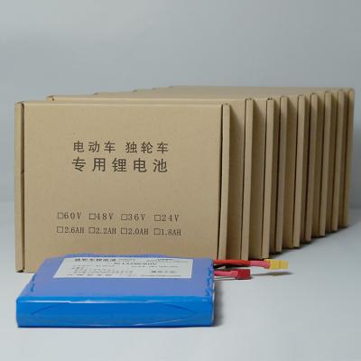China 60v Li Ion Battery Pack, Klantgerichte Elektrische Unicycle-Batterij Te koop