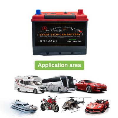 China 12V 12.8V Lithium Battery LifePO4 35ah - 150ah Strong Power Lithium Car Starting Battery 1300CCA for sale