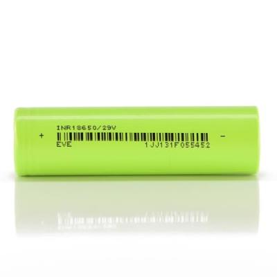 China 18650 pilhas do íon da pilha de bateria 2900mAh 3.7V NCM EVE Lithium iluminam - o verde para Ebike à venda