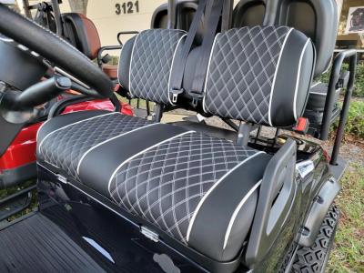 Cina Carretto di golf 48V5KW 25mph nel sistema di illuminazione d'acciaio arancio bianco del telaio LED con la macchina fotografica di sostegno in vendita