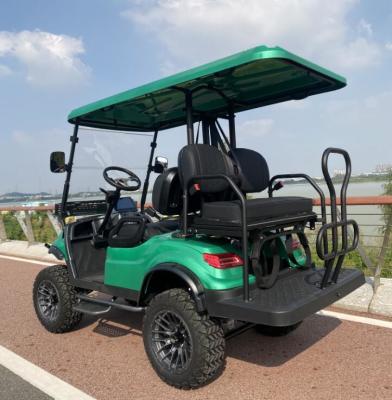 Cina Corsetto da golf elettrico con telaio alto 4 ruote freno a disco off road ruota da 10 pollici display 4 posti in vendita