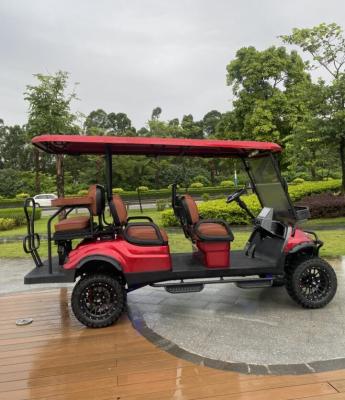China Carrinho de golfe de luxo elétrico de 6 pessoas sem chave 10 polegadas Display 14 polegadas rodas à venda