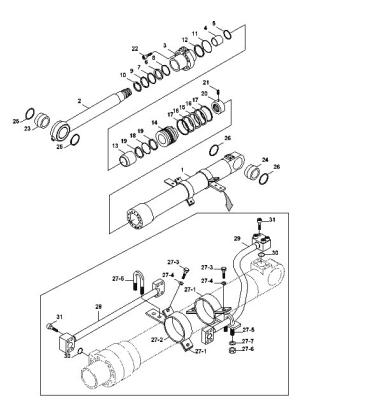 Cina Tubo per cilindro idraulico per escavatore in acciaio 31Y1-15535 31Y1-15695 Per HYUNDAI R305 in vendita