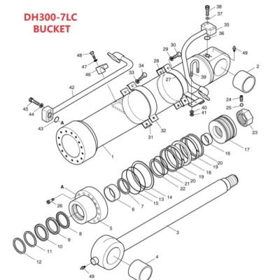China DH300LC-7 Hydraulisch systeem Distributeur Middelarmpijp voor graafmachine Te koop