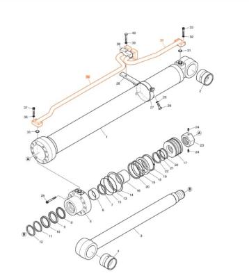 Chine Économique et pratique DX200A Excavateur Pipelines sans couture Système hydraulique à vendre