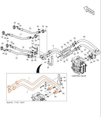 Chine Économique et pratique DX200A Excavateur Pipelines sans couture Système hydraulique à vendre