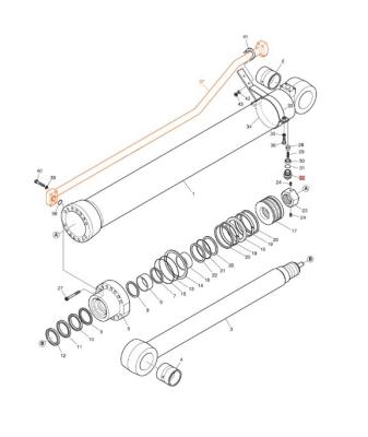 China Economisch en praktisch DX200A Hydraulisch systeem distributeur Bucket Pipe voor graafmachine Te koop
