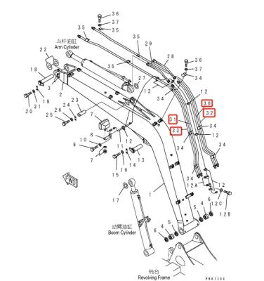 China olieinlaatpijp voor bouwmaterialenwinkels PC60 hydraulisch systeem distributeur emmerpijp Te koop