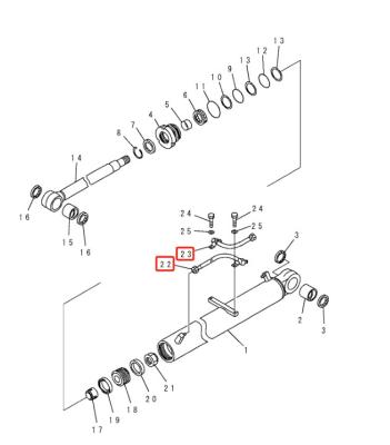 China olieinlaatpijp voor bouwmaterialenwinkels PC60 hydraulisch systeem distributeur emmerpijp Te koop