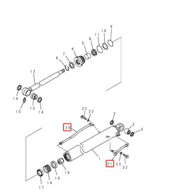 China olieinlaatpijp voor bouwmaterialenwinkels PC60 hydraulisch systeem distributeur emmerpijp Te koop