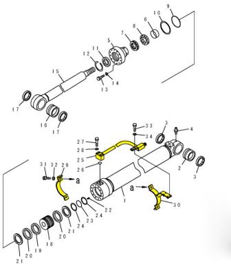 China PC120 PC130 Hydraulisch distributie-systeem boombuis en retourbuis voor graafmachine ijzerbuis Te koop