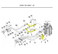 China PC400 PC450 Excavator Hydraulic Distributor Bucket Pipe 51.5MPa Seamless Steel for sale