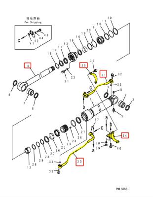 China Bouwmaterialen winkels PC360 PC300 Hydraulisch systeem Distributeur Boom Confluence Pipe Te koop