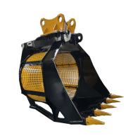 China Rotary Sand Washing Screen Bucket for Excavator 0.46-1.2m³ Load Volume 800-1400mm Drum Diameter for sale