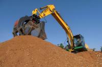 China Rotary Sand Washing Screen Bucket for Excavator 0.46-1.2m³ Load Volume 800-1400mm Drum Diameter for sale