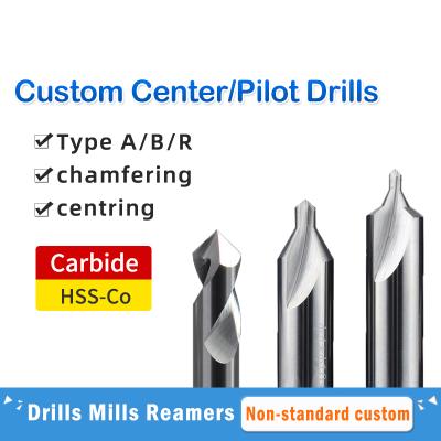 China M2 HSS PM Center Drilling Tools Countersink Tungsten Steel Coating Twist Drill for sale