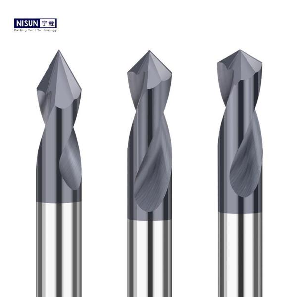 Quality TiAlN Coating NC Spot Drills High Precision Twist Drill With 90 120 142 Degree Chamfer for sale