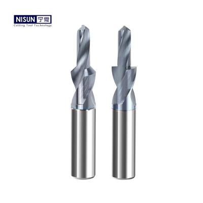 China TiAlN Based Coating Step Drills Polished Surface With Through Coolant Or Without for sale