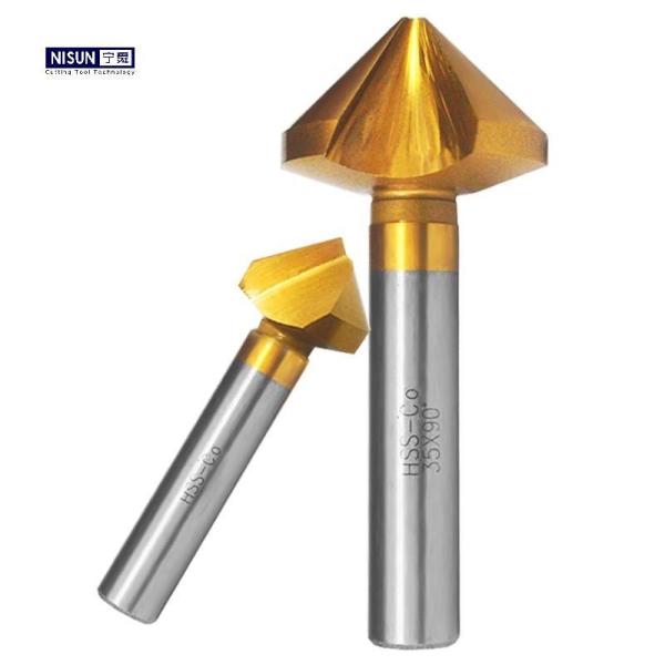 Quality 90 120Degree 3 Flute Countersinking Tools HSS M2 Countersink Drill Bit HRC65 for sale