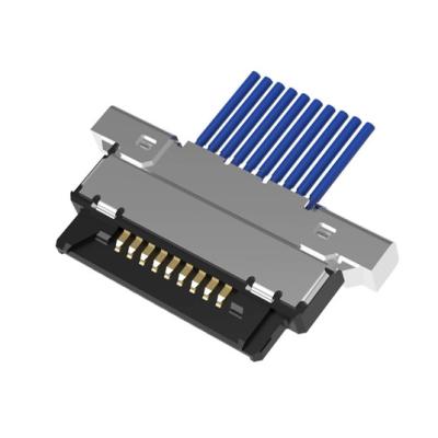 China 10pin Lvds Micro-coaxiale kabelassemblage 20345-010T-32R 0,4 mm pitch Horizontale paring type micro-coaxiale connector Te koop