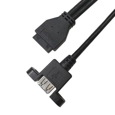 Chine Bâti de panneau d'USB 3,0 un x2 au harnais de 20 Pin Header Motherboard Custom Wire à vendre