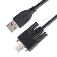 China UL Certified USB 2.0 Type A to Type B Locking Cable 28AWG for Printers and Scanners for sale