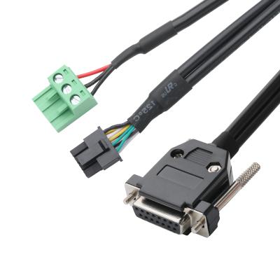 중국 맞춤형 산업용 케이블 커넥터 DB-15P 여성으로 HSG 43025-0800 pitch 3.0mm 및 691352710003 pitch 5.8mm 판매용