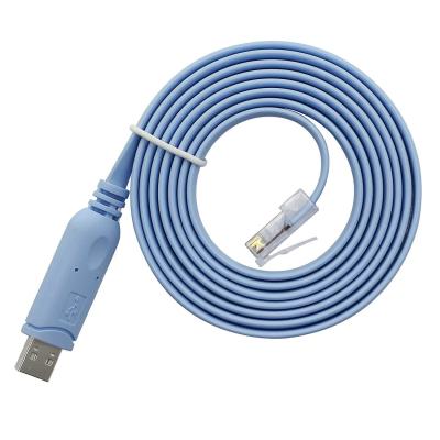 Chine Connecteur de harnais personnalisé industriel USB à RJ45 à 8P8C Tête de cristal à câble de commande de commutateur de port série RS232 à vendre