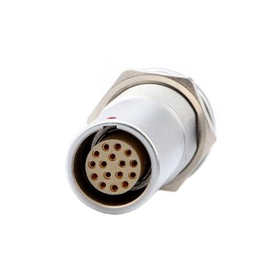 Chine Connecteurs circulaires médicaux militaires industriels de série B Z19 16P à double passage fixe, écrous fixes, broches fixes aux deux extrémités à vendre