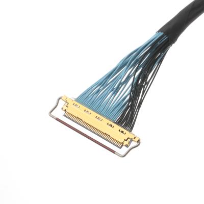 중국 34/38AWG 마이크로 코아엑스 케이블 집합체, 고속 데이터 전송을 위한 이중 보호 판매용