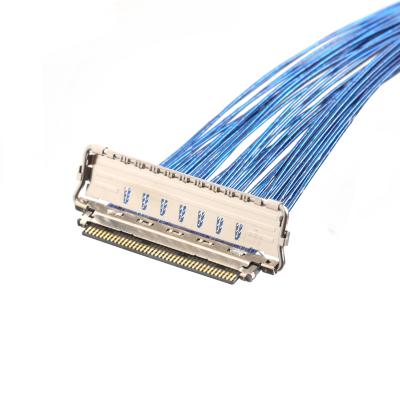 중국 40핀 0.4mm 피치 마이크로 동축 케이블 어셈블리, 40AWG 실드, 50Ω 판매용