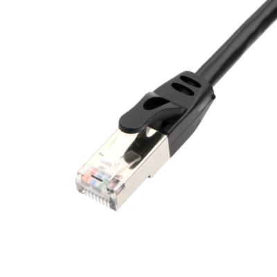 China STP Shielded RJ45 Ethernet Cable Assembly, UL2835 24AWG 4-Pair Black for sale