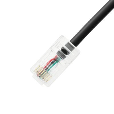 China USB to RJ45 Cable Assembly, UL2464 28AWG 4-Core with Shielded 8P8C Connector for sale
