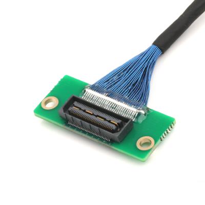 China 60-Pin Shielded Power Cable Assembly, EMI-Rated QSH Series for Industrial/Medical for sale