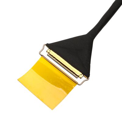 China 30-Pin LVDS Shielded Cable Assembly for LCD Displays, Blue UL10005 40AWG for sale