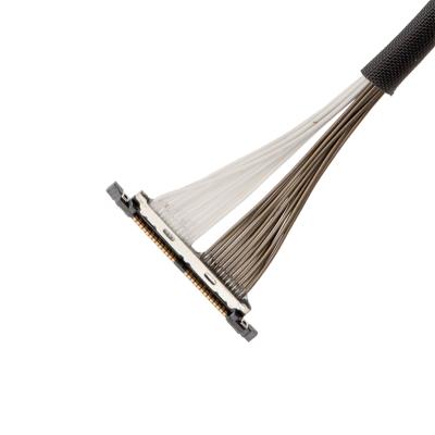 China 30-Pin Dual-Ended LVDS Shielded Coaxial Cable Assembly, UL10005 44AWG for sale